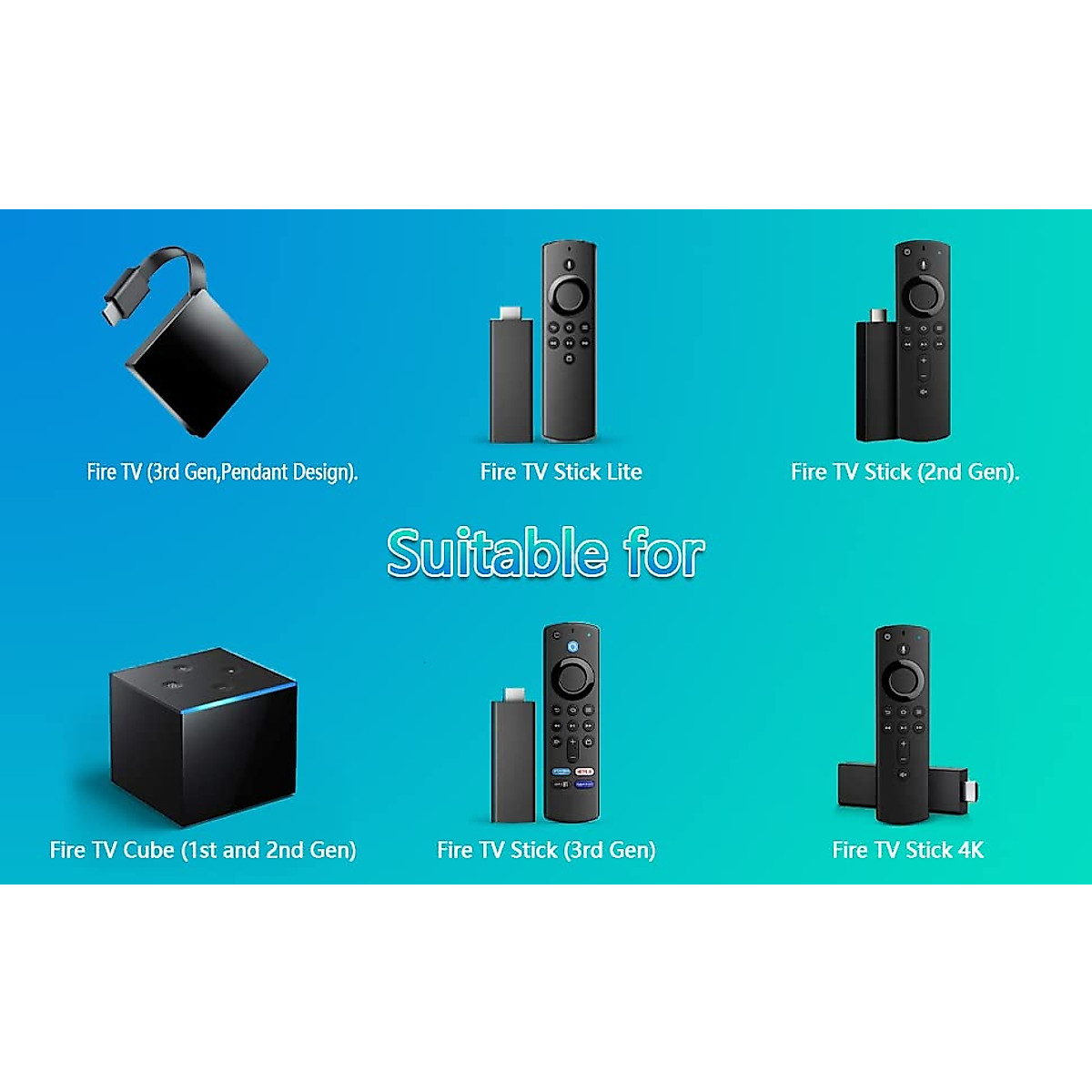 L5B83H Voice Replacement Remote Control (2nd Gen) Fit for Amazon Fire TV Stick 4K, 1st Gen Fire TV Cube, 2nd Gen Fire TV Cube, Fire TV Stick 2nd Gen(3rd Gen),Fire TV Stick Lite,Amazon Fire TV 3rd Gen