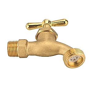 EFIELD Outdoor Garden Hose Faucet/Valve 1/2" Male NPT Inlet ×3/4" Male GHT Threaded Garden Hose Outlet/Connector