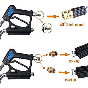 BOCOM 24 Inch Pressure Washer Surface Cleaner Dual Handle Commercial Power Washer Accessory & Parts Flat Floor Scrubber Attachment with Wheels for Cleaning Driveways, Sidewalks, Patios, 4000 PSI