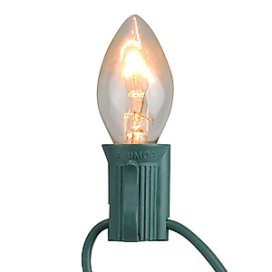 Iconikal 5-Watt C7 Night Light Candelabra Bulbs, Clear, 24-Count for Lamps Nightlights Lanterns String Lights