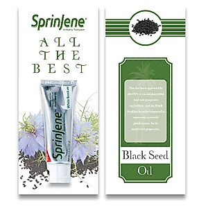 SprinJene Natural Teeth Whitening Toothpaste with Fluoride, SLS Free with Black Seed Oil & Zinc for Cavity Protection Dry Mouth, Fresh Breath Cruelty-Free, Gluten Free 2 Pack (White Boost)