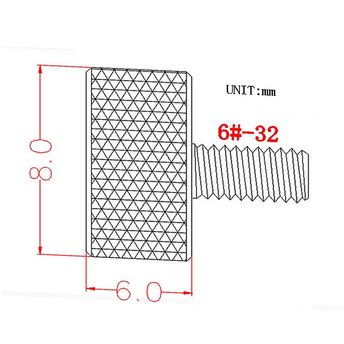 New Lon0167 Computer Graphics Featured Card Round Head reliable efficacy Knurled Thumb Screws Sky Blue 6#-32 10pcs(id:1bf 57 c1 209)