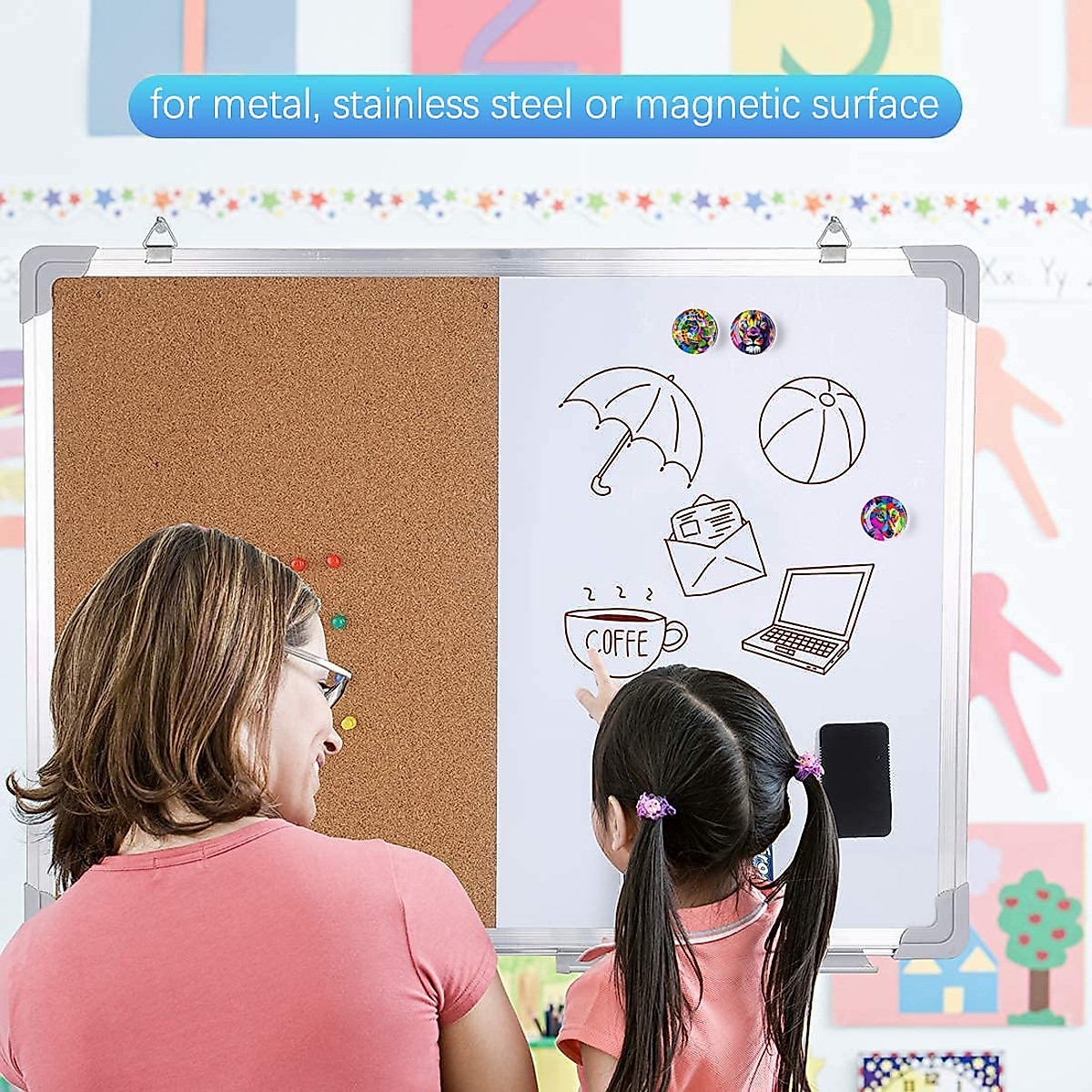 Famous Paintings Set Refrigerator Magnets, 7pcs World Masterpiece, Stylish Simple Glass Decorative Magnets for Fridge Decor