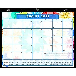 2023-2024 Academic Year 12 Months Student Calendar/Planner in Protective Sleeve for 3-Ring Binder, Desk or Wall -v008