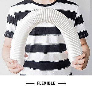 LBG Products 3" Flexible Pipe,Accessories of Decorative PVC Line Set Cover Tubing Kit for Central Air Conditioner, Heat Pump, Ductless Mini Split