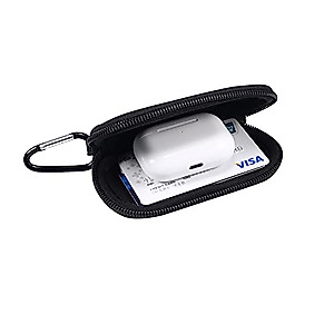 Neoprene Sleeve Earphone Carry Bag Earbud Case Earphone Carrying Case Storage Bag Headphone Mini Pouch for Wireless Earbuds Airpods Bluetooth Headset Case with Carabiner