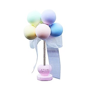 SEADEAR Car Dashboard Ornament, Balloon Bobblehead Car Dash Decoration Car Interior Dashboard Accessories Shaking Head Toy for Car/Desk/Office/Room Colorful