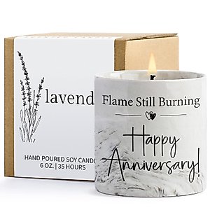 Anniversary Wedding Gifts Happy Anniversary Candle Aniversario Gifts for Men Women Couple Gift for Anniversary for Husband Wife Parents Romantic Gifts Anniversary Marriage Gifts for Him Her 6oz