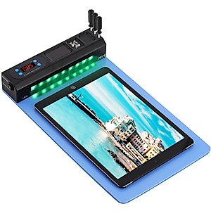 Spolehli Heating Pad with Built-in Led Light, Fast Heat Plate LCD Screen Separator Machine for Phone Ipad Repair 14.2” Heat Mat Screen Removal Tool with Accessory Storage (110V/220V)