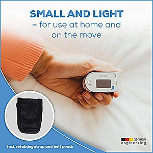 Beurer Bluetooth Digital fingertip Pulse Oximeter, Blood Oxygen Saturation & Pulse Rate Monitor with Accessories, 1 Count