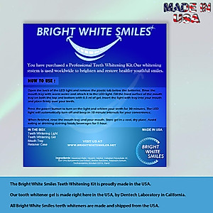 Bright White Smiles Teeth Whitening Kit | LED Light Activated Teeth Whitener | With 2x 5ml 35% Carbamide Peroxide Gel Syringes | Comfort Fit Mouth Tray & Case | For Home Use | Professional Results