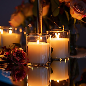 SUPMIND 15 Pack Candle Glass Jars-7oz Clear Empty Candle Jars with Bamboo Lids and Sticky Labels, Bulk Candle Jars for Making Candles Containers - Dishwasher Safe