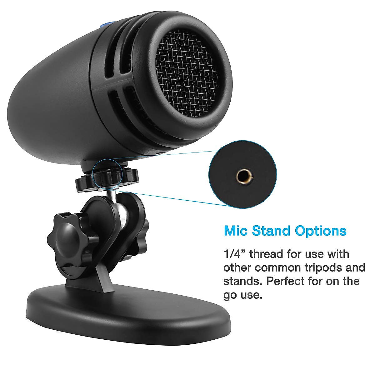 Cyber Acoustics USB Microphone - Directional USB Mic with Mute Button - Perfect for Eduction, Work at Home or Gaming Mic - Compatible with PC and Mac (CVL-2005)