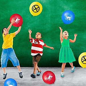 36 Pieces Railroad Crossing Train Balloons 12 Inch Train Birthday Balloons Latex Balloons Railway Party Decorations and 2 Rolls Silver Ribbons for Kids Birthday Baby Shower Engagement Party Supply