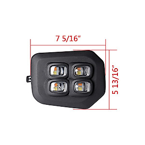 AMOPA Compatible with Toyota Tacoma SR SR5 Limited TRD Off-road Trd Sport 2016-2022 Driver Passenger White LED Daytime Running Light DRL Fog Lamp Bezel Amber Turn Signal Switchback Waterproof