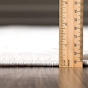 Abani 5'3"x7'6" (5x8) Contemporary Grey & Metallic Gold Area Rug, Non-Shed Modern Rugs Marble Print Dining Room Rug