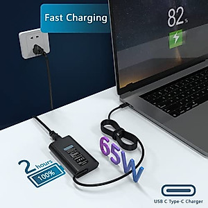 65W USB C Laptop Charger for Dell Inspiron 13 14 16 5310 7420 7425 7620 2-in-1 Business/Student Laptop,Dell Inspiron 14 15 16 5425 5420 5510 5625 Type C Power Supply Adapter Cord