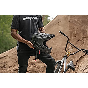 Mongoose Title Full Face Bike Helmet, Fits Head Circumferences of 55-56cm, Adult/Small, Matte Black