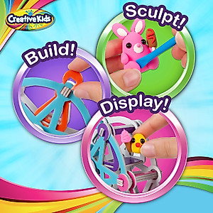 Creative Kids Air Dry Clay Ferris Wheel Kit - Easy Modeling 7+ Clay Characters- Includes 8 Clay Colors, Art Supplies and Sculpting Tool- Arts & Crafts Birthday Gift for Boys and Girls 6+ Years Old