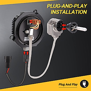 28474-89904 Xenon HID Headlight Ballast Control Unit with Igniter & D2S Bulb Compatible With Nissan 350z Altima Murano Rogue Infiniti G35 G37 Fx35 Qx56 -Replaces 28474-8991A NZMNS111LAN