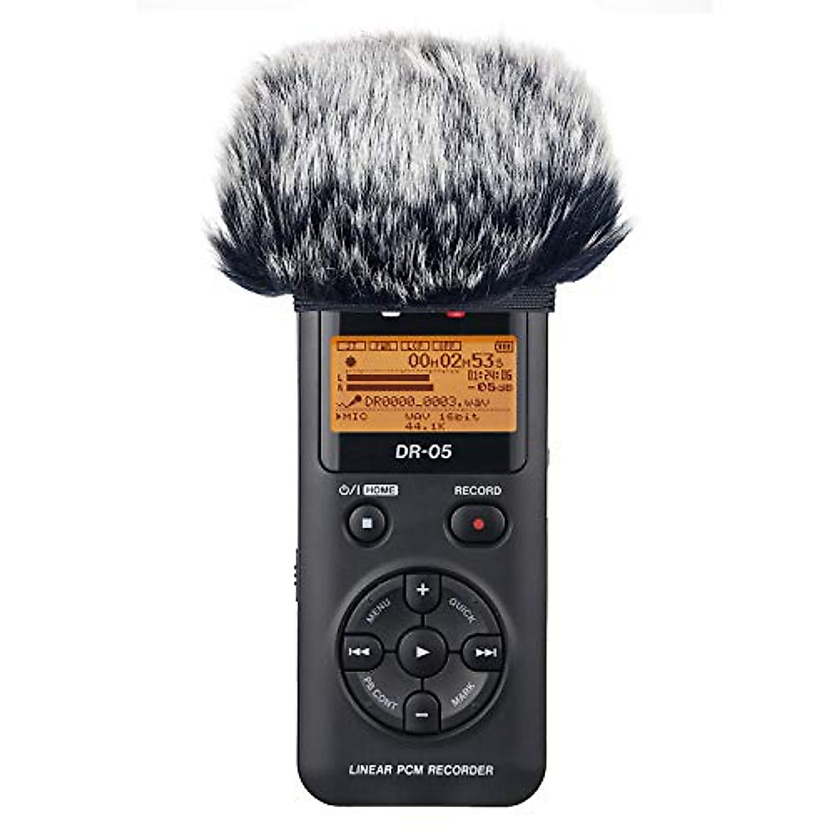 Windscreen Deadcat and Foam Cover for DR-05X DR-05 Mic Recorders, Indoor Outdoor Microphone Wind Muff by SUNMON