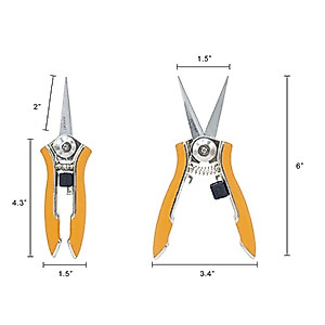 Zenport H350L Micro-Trimmer Shear with Twin Blade, 6.7-Inch Long