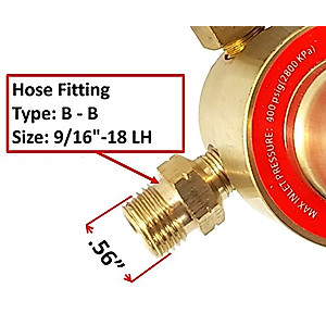 SÜA - Propane Regulator Welding Gas Gauges - CGA-510 - Rear Connector - LDP series - Check all the pictures and read the full description of this product to make sure it fits your tanks and hoses.