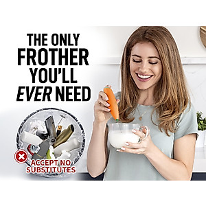 Zulay Powerful Milk Frother Handheld Foam Maker for Lattes - Whisk Drink Mixer for Coffee, Mini Foamer for Cappuccino, Frappe, Matcha, Hot Chocolate by Milk Boss (Orange/Green)