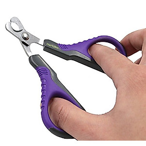 Hertzko Professional Pet Nail Scissors Sharp Stainless Steel Angled Blade for Easy Cutting - Suitable for Small Breed Animals - Dogs, Cats, Rabbits and Birds