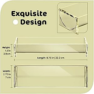 Srenta Clear Cracker Tray for Serving, Set of 2 Rectangular Cracker Holder for Serving Trays, Acrylic Cracker Dish, Food Display Cracker Serving Tray Stand for Home, Party & Charcuterie Board Platter