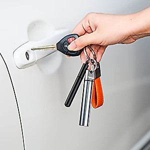 4 Pieces Metal Portable Toothpick Holder, aluminum alloy Pocket Toothpick Holder Aluminum Waterproof Case Toothpick Container with Keychain for Outdoor Picnic and Camping(Silver, Black)