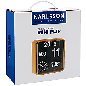 Karlsson, Wall Clock, Orange, 24.5x24,5x10cm