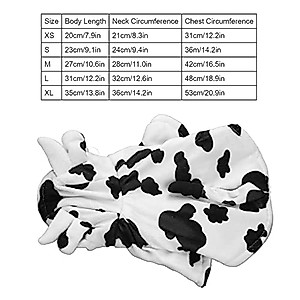 Zerodis Pet Winter Clothes Dog Hoodie Winter Jacket Party Dressing Up Outfits Stylish Cute Cow Design Comfortable Warm Pet Winter Clothes for Small Medium Dogs(XS)