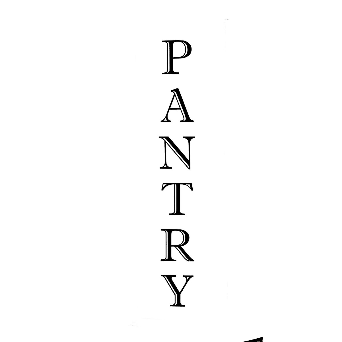 Custom Vertical Vinyl Pantry Room Decal - Glass Door Sticker, Windows, Walls - Vinyl Lettering - Traditional Home Decor