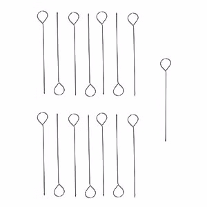 Ruwado 15 Pcs 6 Inch Turkey Lacers for Trussing Turkey Stainless Steel Silver Meat Roasting Trussing Needles Poultry Grilling Supplies for Barbecue BBQ Cooking Kitchen Chicken Roast Supplies (6 Inch)