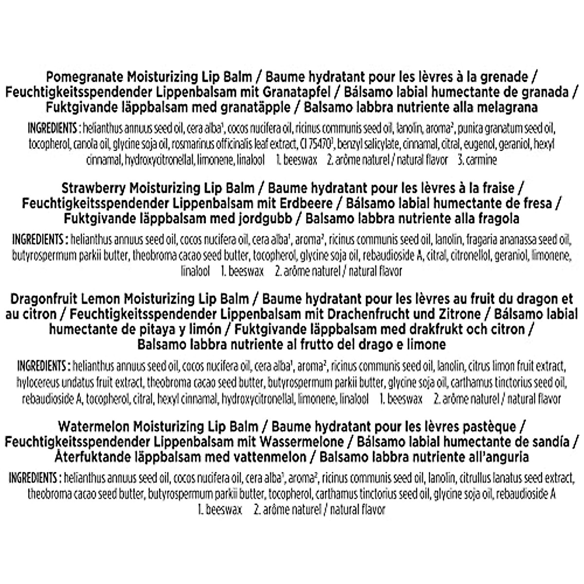 Burt's Bees Bee Mine Lip Balm Gift Set, Strawberry, Dragonfruit Lemon, Pomegranate and Watermelon, 4 Personalized Lip Balms, Pack May Vary