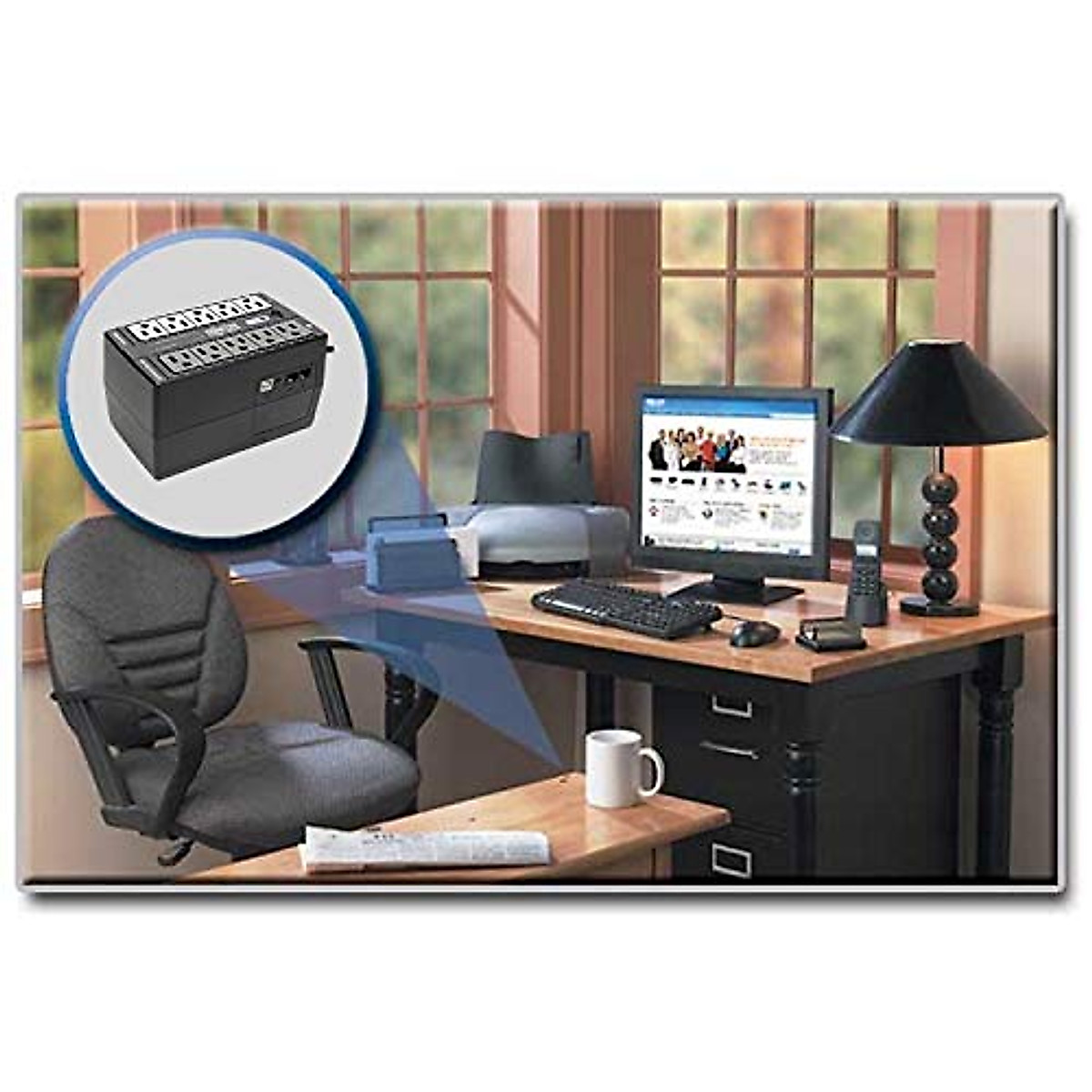 Tripp Lite 550VA UPS Battery Backup Surge Protector Efficient ENERGY-STAR Certified, AVR, 8-Outlet Uninterruptible Power Supply, Dataline Protection, 3-Year Warranty & $100,000 Insurance (ECO550UPS)