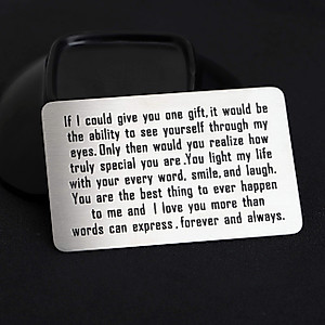 AKTAP Engraved Wallet Insert Boyfriend Birthday Gift Graduation Card Encouragement Gift Deployment Gift Fathers Day Gift For Him (metal wallet card)