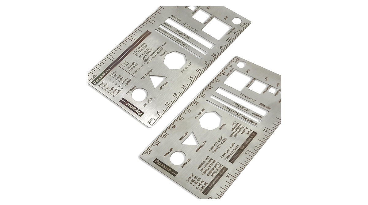UPTTHOW Stainless Steel Culinary Ruler for Precise Food Cutting