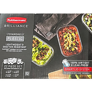 Rubbermaid Brilliance 22-piece Food Storage Container Set