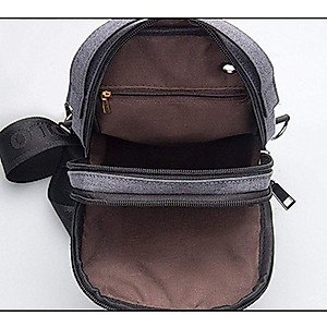 YUKABAN Sling Bag Water Resistant Shoulder Chest Crossbody Bags Sling Backpack for Men Women (Black)