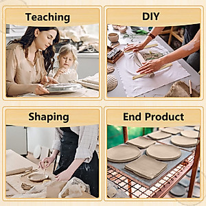 Sasylvia 10 Pcs Pottery Teaching Rolling Mud Stick Guide 5 Size Wooden Rolling Pin Guides Sticks Set Polymer Clay Depth Guide Pottery Tools Clay Tool Mudboard Tools for Pottery Polymer Clay Thickness