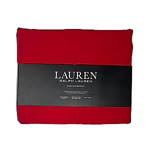 Lauren Ralph Lauren Dunham Sateen 3 pc Twin Sheet Set Admiral red