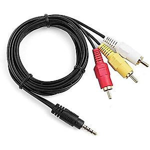 YUSTDA AV 3.5mm Mini Plug to 3 RCA Audio Video Cable Cord for Panasonic SDR-S25/P SDR-S26 SDR-T50/P SDR-T50/S/K SDR-S70 SDR-T70 SDR-T71 SDR-S71/K SDR-S71/P
