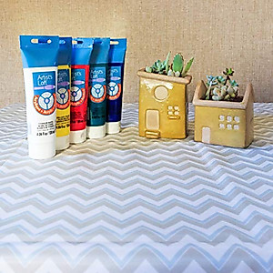 Youngever 53 inch x 53 inch Splat Mat for Under High Chair, Washable Highchair Splat Floor Mat, Splash Mess Mat, Food Catcher Art Craft Leak Proof Mat (Grey Wave)