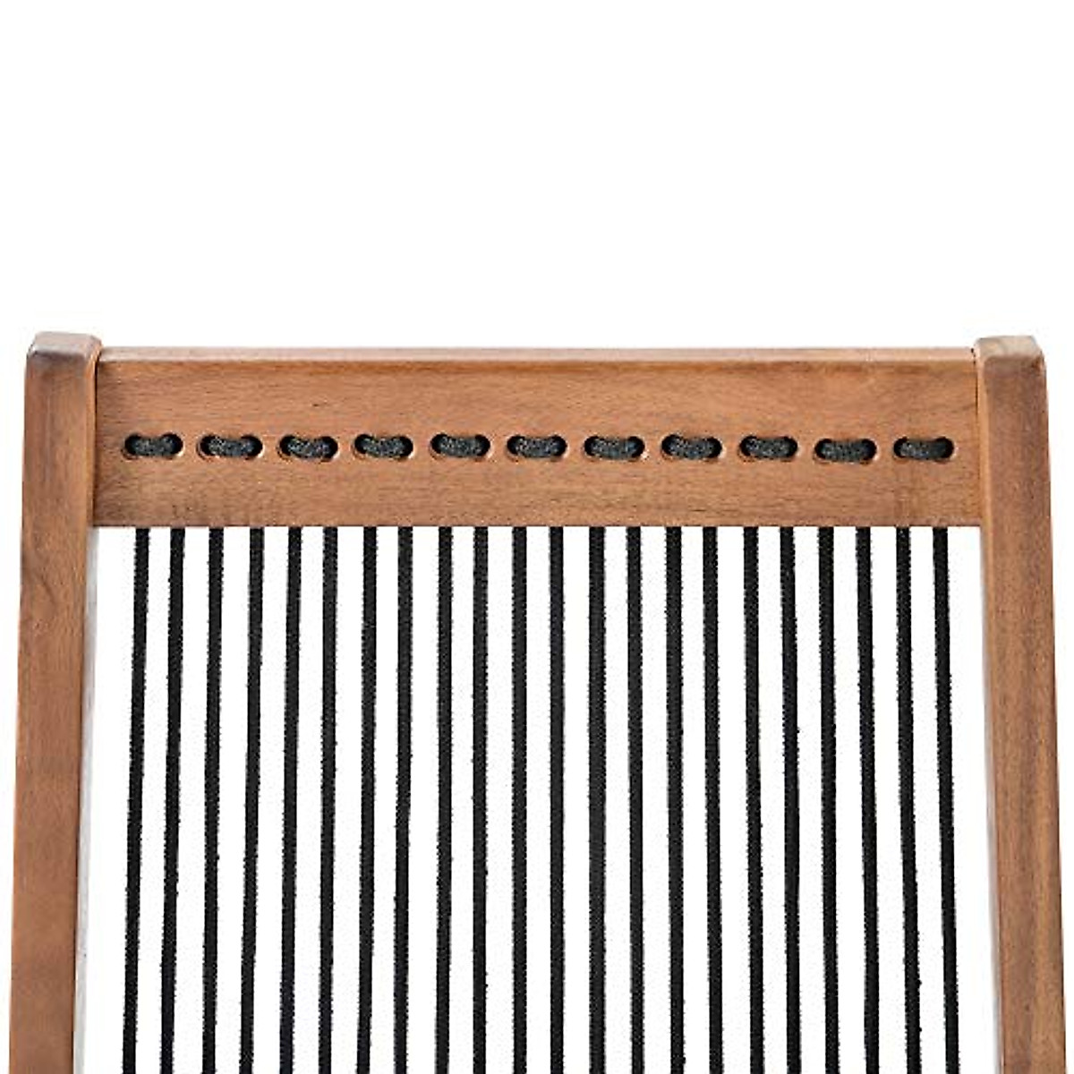 Knocbel Outdoor Folding Chair, Low Profile Patio Lounge Chair with Ergonomic Seat and Tall Slanted Back for Porch Deck Lawn Garden, 250lbs Weight Capacity (Brown and Black)