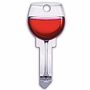 Lucky Line Key Shapes, RED WINE, House Key Blank, KW1/11, 1 Key (B108K)