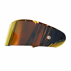 MC MOTOPARTS Helmet Pinlock Pin Visor Shield Chrome Fire Red For CWR-F Shield X14 X-Fourteen Helmet