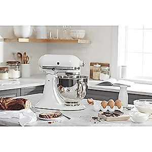 KitchenAid KSM150PSWH Artisan Series 5-Qt. Stand Mixer with Pouring Shield - White