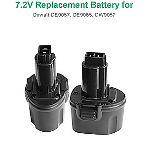 CEENR 2Pack 7.2V 4000mAh Battery Replacement for Dewalt 7.2Volt Battery DE9057 DW9057 DE9085 DW920 DW920K DW920K-2 DW920K2 DW925K DW925K-2 DW925K2 DW968K